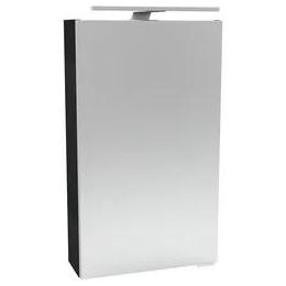 Spiegelschrank Fackelmann "SBC", schwarz (anthrazit, dunkelgrau), B:40cm H:68cm T:15,3cm, Glas, Schr&auml;nke, Spiegelschrank, f&uuml;r das G&auml;stebad, Schalter und Steckdose, Breite 40cm, Anschlag links