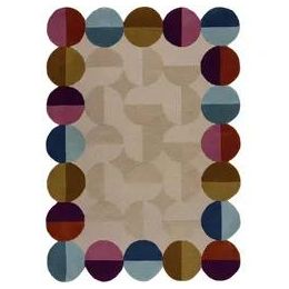 Wollteppich FLAIR RUGS "Mia Scallop 2", rosa, B:120cm H:12mm L:170cm, Wolle, Teppiche, in Jakobsmuschel-Form
