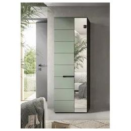 Garderobenschrank Inosign "REHAT, TOPSELLER, Höhe 190cm, 2 Türen, 6 Fächer, 1 Kleiderstange", grau, grün, schwarz, B:65cm H:190cm T:37cm, FSC-zertifizierter Holzwerkstoff, Schränke, Garderobe, Flurschrank, Dielenschrank, Kleiderschrank, Garderobenmöbel