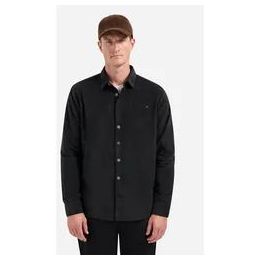 Langarmhemd NO EXCESS "NO EXCESS Cordhemd Shirt Solid Fine Herringbone", Herren, Gr. XXL, Normalgrößen, schwarz, 100% Baumwolle, regular fit, Hemden