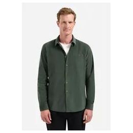 Langarmhemd NO EXCESS "NO EXCESS Cordhemd Shirt Solid Fine Herringbone", Herren, Gr. S, Normalgrößen, dunkelgrün, 100% Baumwolle, regular fit, Hemden