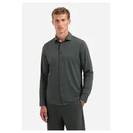 Langarmhemd NO EXCESS "NO EXCESS Sedoc-Reisehemd Shirt Jersey Travel", Herren, Gr. XXL, Normalgrößen, schwarz steel, 75% Polyester, 25% Elasthan, regular fit, Hemden
