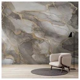 Fototapete Art for the home "Marmor", gold, H:2,8m L:2,8m, Vlies, Tapeten, Design Tapeten
