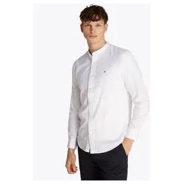 Langarmhemd Tommy Hilfiger "FLEX POPLIN SOLID MAO RF SHIRT", Herren, Gr. XXL, N-Gr, weiß, Web, Obermaterial: 100% Baumwolle, regular fit, Manschette, Hemden