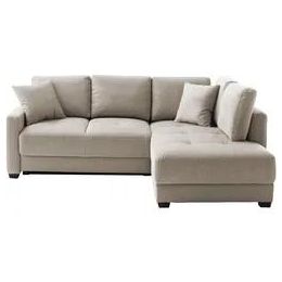 Ecksofa MR. COUCH "Pierre, L-Form mit BoxSpring", novaclean senseo 6 taupe, B:235cm H:91cm T:186cm, 95% Polyester / 5% Nylon, Sofas, Mit Boxpring-Taschenfederkern