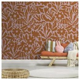 Fototapete Art for the home "Grafik Joy", rosa, H:2,8m L:2,8m, Vlies, Tapeten, Design Tapeten