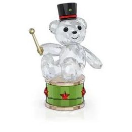 Dekofigur Swarovski "Kristallfigur Sammelfigur Kris Bär Festtage Jahresausgabe 2025", gold (kristallweiß, grün, rot, goldfarben, schwarz), Dekofiguren, Metall, Swarovski Kristall