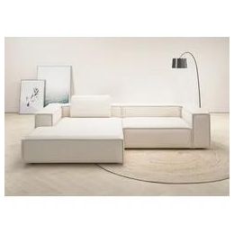 Ecksofa Places of Style "Watertown, modernes XXL L-Form, 306 cm breit", beige (nature), B:306cm H:68cm T:191cm, 100% Polyester, Sofas, Großzügiges Lounge-Sofa mit viel Platz für die Familie