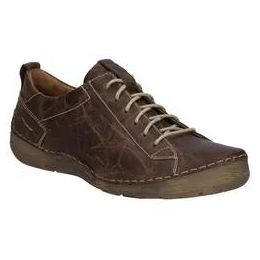 Schnürschuh Josef Seibel "Fergey 56", Damen, Gr. 42, braun, Leder, Schuhe, Freizeitschuh, Halbschuh, Schnürschuh mit herausnehmbarer Innensohle