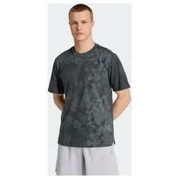T-Shirt Adidas PERFORMANCE "POWER AOP TEE", Herren, Gr. L, schwarz (grau, grau six, schwarz), Obermaterial: 70% Polyester, 30% Baumwolle, Shirts