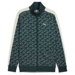Trainingsjacke Puma "T7 Allover-Print Trainingsjacke Herren", Herren, Gr. XXL, grün (grün terrain), 100% Polyester, Jacken