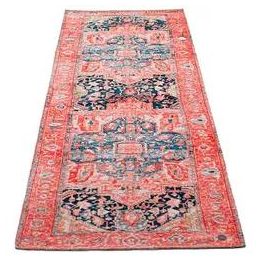 Teppich Tom Tailor HOME "Funky Orient Heriz", bunt (multi), B:75cm H:5mm L:290cm, Baumwolle, Kunstfaser, Teppiche, Teppich, Kurzflor, Orient-Optik, Vintage Design, mit Bord&uuml;re, auch als L&auml;ufer