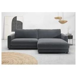 Ecksofa Home Affaire "Ecksofa Jiro, L-Form, große Sitztiefe, Breite 265 cm", anthrazit, B:265cm H:85cm T:190cm, 100% Polyester, Sofas, lose Sitz- & Rückenkissen, weicher Polsteraufbau, komfortabel & modern