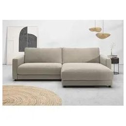 Ecksofa Home Affaire "Ecksofa Jiro, L-Form, große Sitztiefe, Breite 265 cm", taupe, B:265cm H:85cm T:190cm, 85% Polyester, 15% Viskose, Sofas, lose Sitz- & Rückenkissen, weicher Polsteraufbau, komfortabel & modern