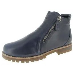 Schnürstiefelette Andrea Conti "Andrea Conti Stiefelette Leder", Damen, Gr. 39, blau (dunkelblau), Leder, Schuhe