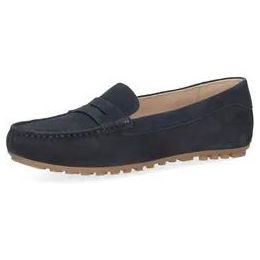 Slipper Caprice "Caprice Slipper Veloursleder", Damen, Gr. 37, ocean, Veloursleder, Schuhe