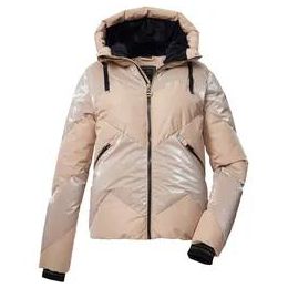 Skijacke Killtec "KSW 113 WMN SKI QLTD JCKT", Damen, Gr. 38, beige, Oberstoff 1: 100% Polyester/ Oberstoff 2: 100% Polyamid, Futter: 100% Polyester, Füllung: 100% Polyester, Jacken, Winddichte Skijacke mit 10.000 mm Wassersäule, PFAS-frei imprägniert