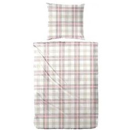 Bettwäsche Primera "Feinbiber-Bettwäsche Christmas Check", braun, B/L: 135cm x 200cm, 1 Stk., 1 Stk., Feinbiber, B/L: 80cm x 80cm, 2 Stk., Feinbiber, Obermaterial: 100% Baumwolle, Bettwäsche, mit klassischem Karo