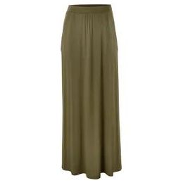 Maxirock Aniston CASUAL, Damen, Gr. 36, khaki, Single Jersey, Obermaterial: 95% Viskose, 5% Elasthan, unifarben, figurumspielend knöchelfrei, Röcke, im Marine Look
