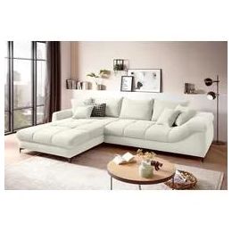 Ecksofa MR. COUCH "Ronaldo, L-Form, wahlweise mit Kaltschaum", stripes 8622 natur, B:332cm H:96cm T:227cm, 92% Polyester / 8% Nylon, Sofas, mit Kaltschaum, bis 140 kg pro Sitzplatz belastbar