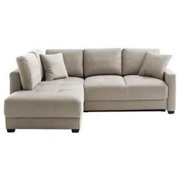 Ecksofa MR. COUCH "Pierre, L-Form mit BoxSpring", novaclean senseo 6 taupe, B:235cm H:91cm T:186cm, 95% Polyester / 5% Nylon, Sofas, Mit Boxpring-Taschenfederkern