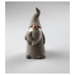 Dekofigur AM Design "Dekoobjekt aus Steingut", grau, B:4,8cm H:12cm, Steingut, Dekofiguren, 3er Set, BxH: 4,8x12 cm