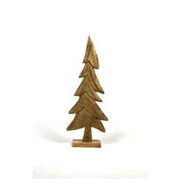 Dekobaum AM Design "Weihnachstsdekoration aus Holz", braun, B:24cm H:62cm, Holzwerkstoff, Dekofiguren, BxH: 24x62 cm