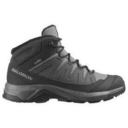 Winterstiefel Salomon "X-ADVENTURE COLDRUSH WP W", Damen, Gr. 41, castlerock, schwarz, phantom, Leder, Textil, Schuhe, Winterschuhe, Winterboots, Snowboots, wasserdicht