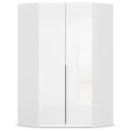 Eckkleiderschrank Rauch "Kleiderschrank Schrank Ankleidezimmer Schlafzimmer Garderobe AGORDO", weiß (alpinweiß, hochglanz weiß), B:117cm H:210cm T:117cm, Holzwerkstoff, Schränke, voll ausgestattet mit großzügigem Stauraum, 2 Höhen MADE IN GERMANY