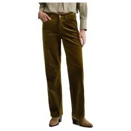 Marc O'Polo Cordhose MARC O'POLO DENIM "Tomma Wide", Damen, Gr. 27, Länge 30, burnished logs, Cord, Obermaterial: 98% Baumwolle, 2% Elasthan, Hosen, mit Rippstruktur, aus Bio-Baumwoll-Mix, weites, gerades Bein