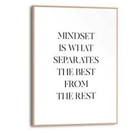 Poster Reinders "Mindset", schwarz (farbe bild(er): schwarz, weiß), B:30cm H:40cm T:1,6cm, MDF, Bilder