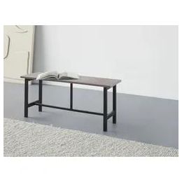 Essbank Home Affaire "Sare", grau (graphit), B:110cm H:46cm T:40cm, Sitzbänke, Mit Echtholzfurnier aus Eiche