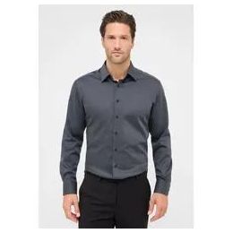 Langarmhemd Eterna "MODERN FIT", Herren, Gr. 41, Normalgrößen, anthrazit, Satin, 100% Baumwolle, tailliert, Manschette, Hemden, NON IRON (bügelfrei)