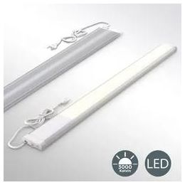 B.K.LICHT LED Lichtleiste, silber (weiß, silberfarben), 1, H: 1,3cm, Leuchten, LED Unterbaulampe Lichtleiste Küchen-Lampe Beleuchtung inkl. 10W