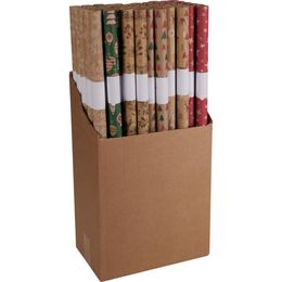 Geschenkpapier naturfarben sortiert