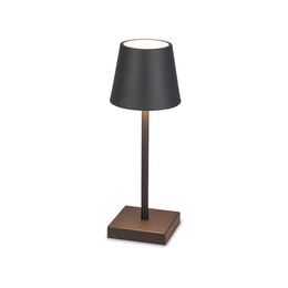 toom Akku-LED-Tischleuchte 'Lio' schwarz mit USB-Ladekabel Ø 11 x 30 cm