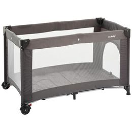 My Baby Lou Reisebett, Dunkelgrau, Metall, Kunststoff, Textil, 60x74x120 cm, SGS-gepr&uuml;ft, zusammenklappbar, Ausstieg, Babym&ouml;bel, Babybetten, Reisebetten