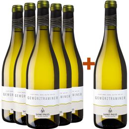 SANKT PAULS Kellerei &ndash; Cantina 5+1 Paket Alto Adige Gew&uuml;rztraminer 2024 Trocken - S&uuml;dtirol Probierpaket DOC