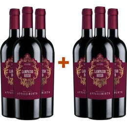 Ettore Galasso 3+3 Paket Lampasso Rosso Montepulciano 2022 Trocken - Abruzzen &ndash; Probierpaket Vino Generico