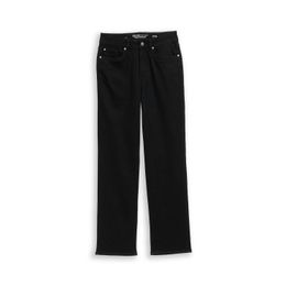Tom Tailor Denim Damen TTELIN STRAIGHT Jeans, schwarz, Uni, Gr. 27/32