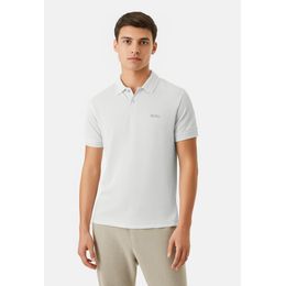 Poloshirt BOSS Orange "Pe Interlock", Herren, Gr. L, grau (light, pastel grau053), Jersey, Obermaterial: 100% Baumwolle, regular fit, hoch geschlossener Ausschnitt, eingesetzt Strickbündchen, Shirts, aus Baumwoll-Piqué mit Logo-Print Regular