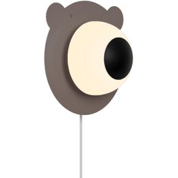 Nordlux Wandleuchte "Bruna Bear", braun, 1, Ø 16cm H: 25cm, 1 Stk., Leuchten, Kinderlampe