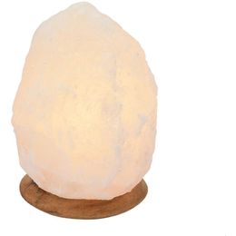 my home Salzkristall-Tischlampe "Sclassin", weiß, Ø 12cm H: 18cm, 1 Stk., Leuchten, Handgefertigt - jeder Stein ein Unikat, H: ca.18 cm, ca.2-3 kg