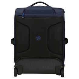 Weichgepäck-Trolley Samsonite "ECODIVER 55", Gr. B/H/T: 40cm x 55cm x 25cm 51 l, blau (blau nights), Nylon, Koffer, Reisetasche, Trolley