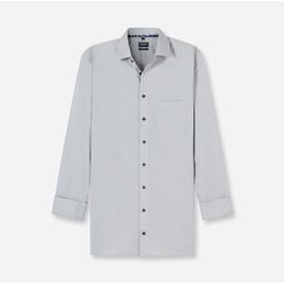 Langarmhemd OLYMP "Luxor modern fit", Herren, Gr. 42, N-Gr, kitt, Web, Obermaterial: 100% Baumwolle, 2-Knopf-Manschette, Hemden, Businesshemd, modern fit, New-Kentkragen