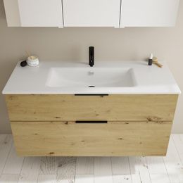 Burgbad Eqio Schrank mit Slim Keramik-Waschtisch, 2 Ausz&uuml;ge, SHBT122F5662C0001G0200,