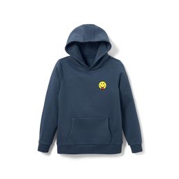 Tchibo - Kinder-Sweat-Hoodie &raquo;Smiley&laquo; - Herren - Gr. 122/128 - graublau/print