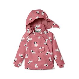 Tchibo - Kinder-Thermo-Regenjacke - Mädchen - Gr. 98/104 - dunkelrosa/print