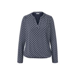 Tchibo - Bedrucktes Blusenshirt - Damen - Gr. M - dunkelblau/print