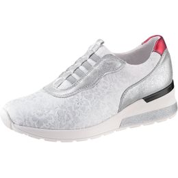 Waldläufer Damen Slipper weiß-bedruckt Größe 5,5